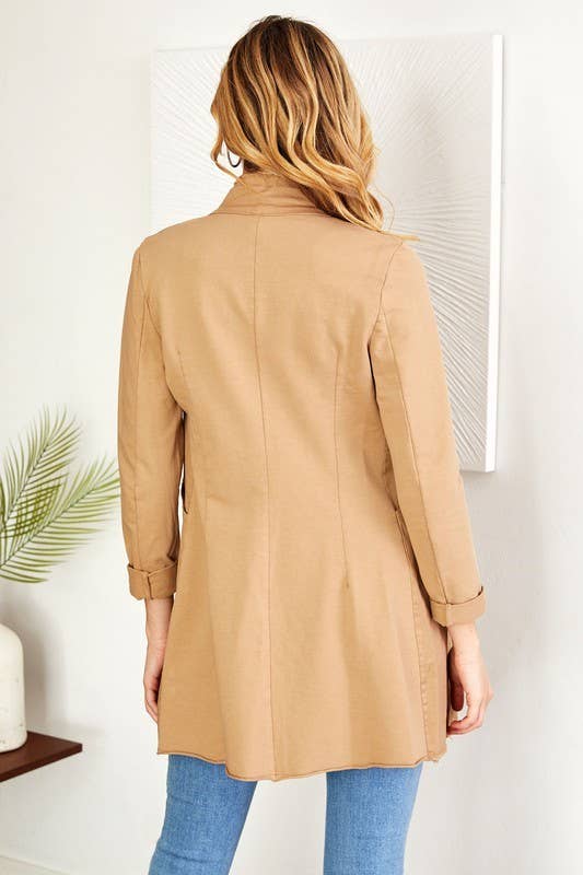 MILITARY LONG STRAIGHT HEM JACKET WOMENS - That's Invintage