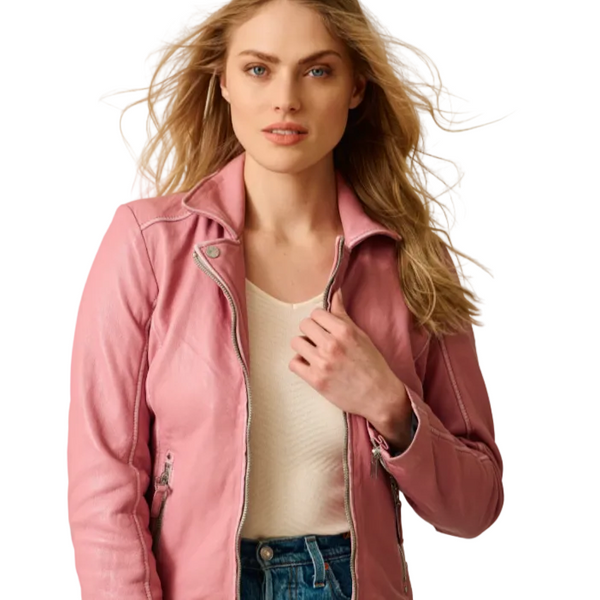 Louzia Lamb Skin Jacket, Dusty Orchid - That's Invintage